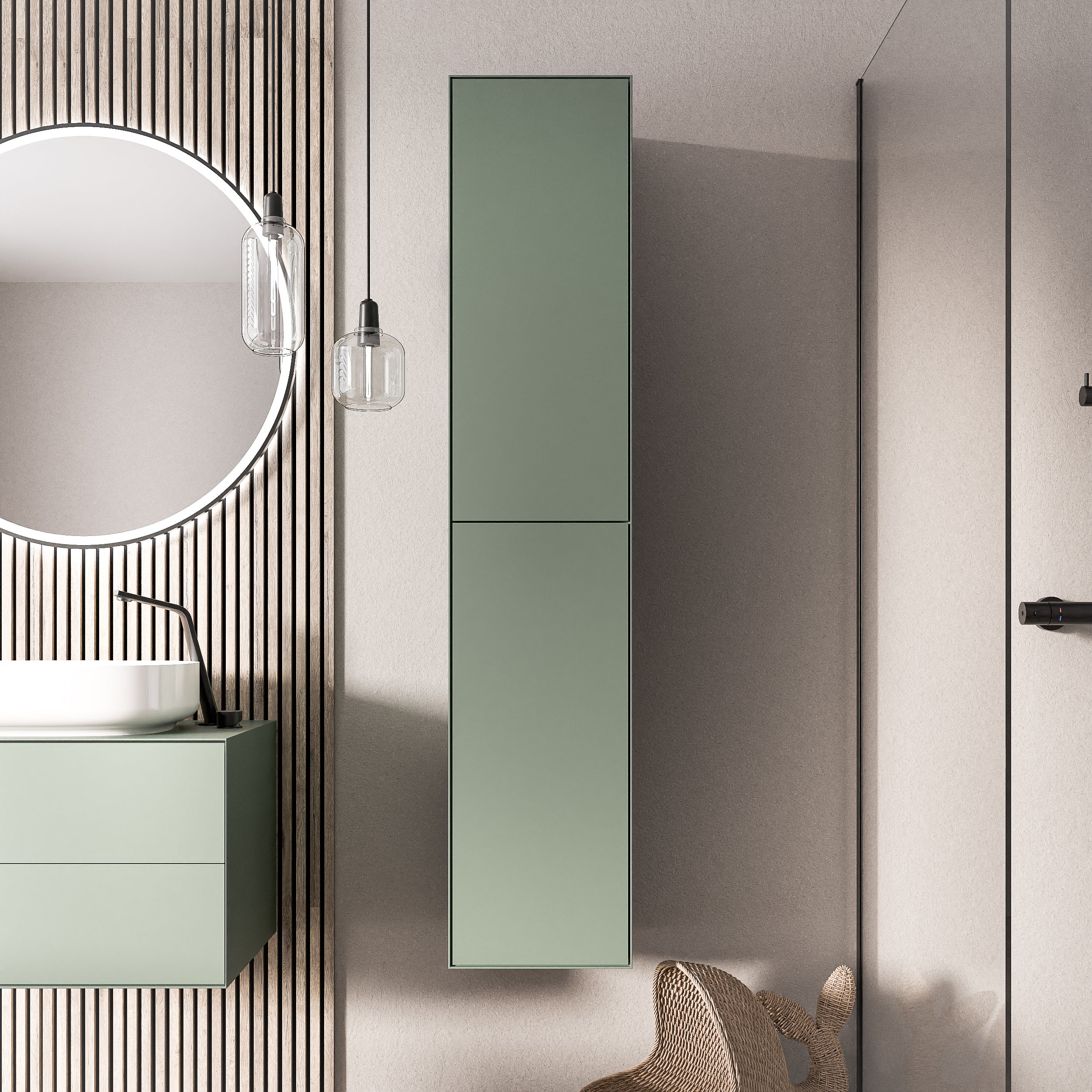 Hochschrank MILOU - 35 x 170 x 35 cm – Bernstein Badshop